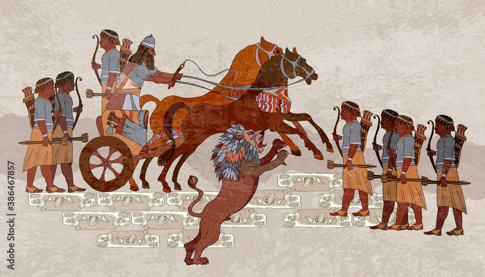 Ancient Sumerian civilization and culture. Akkadian Empire. King on ...
