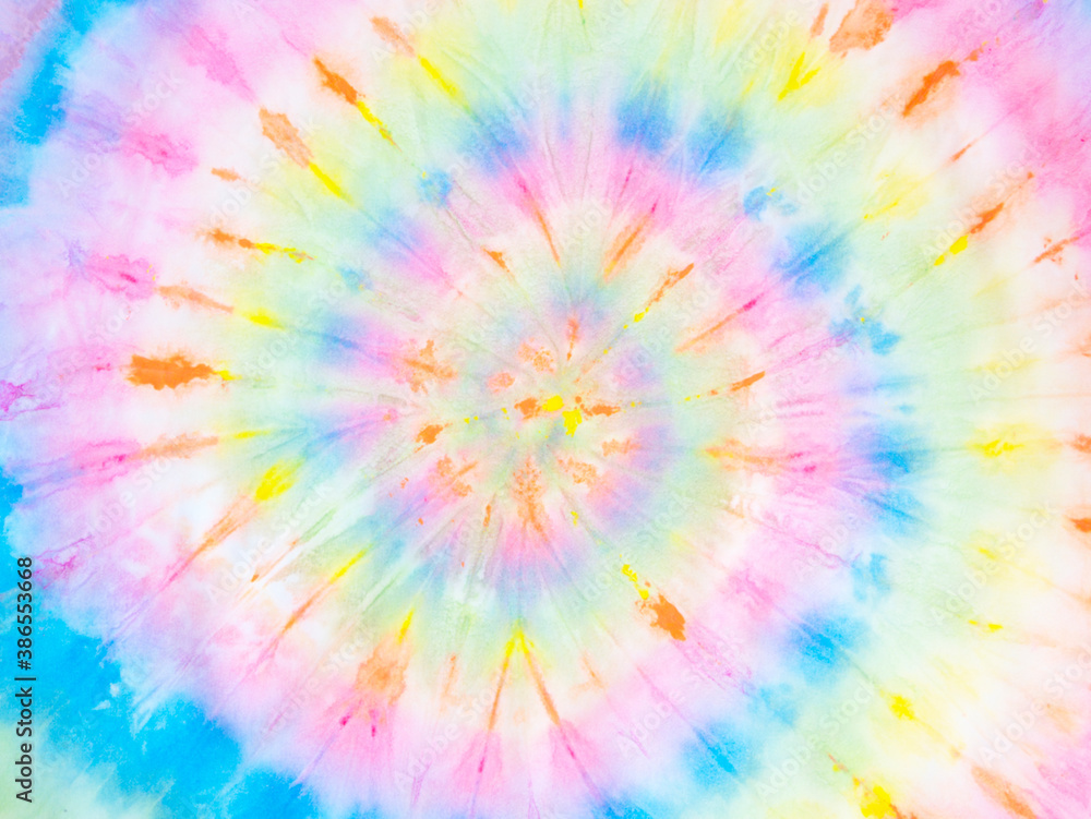 Rainbow tie-dye wallpaper. Hippie spiral tie bye background. Colorful ...