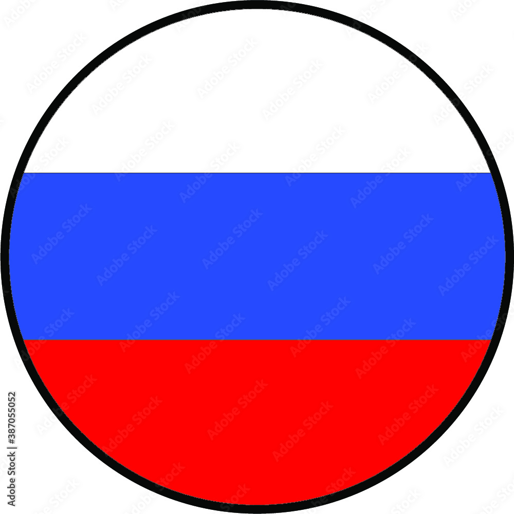 russian flag button Stock Vector | Adobe Stock
