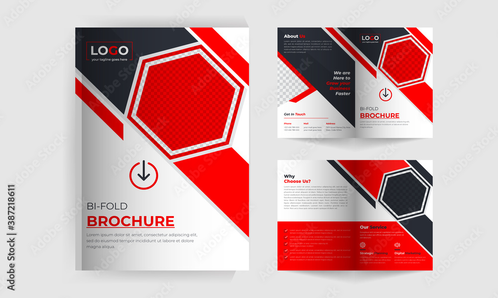 Magazine booklet Leaflet Flyer Corporate Creative Business Bi fold ...