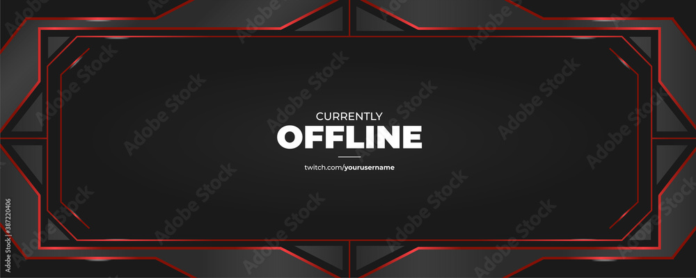 Modern abstract twitch background design Stock Vector | Adobe Stock