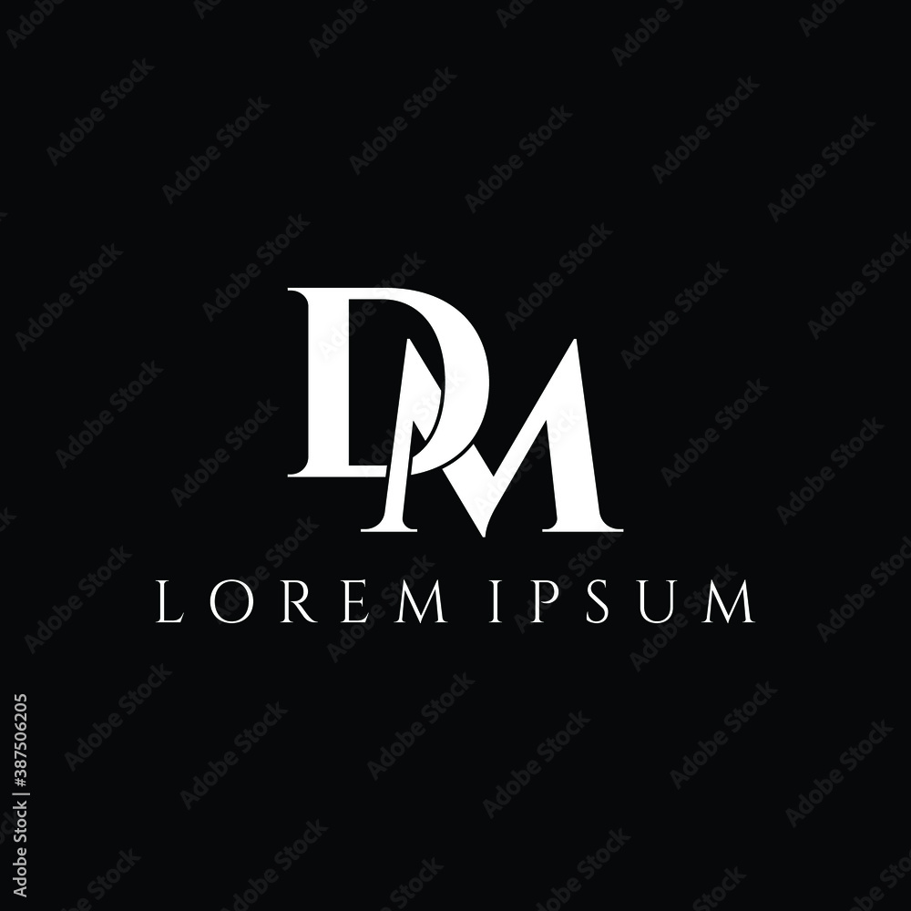Letter DM luxury logo design vector Stock Vector | Adobe Stock