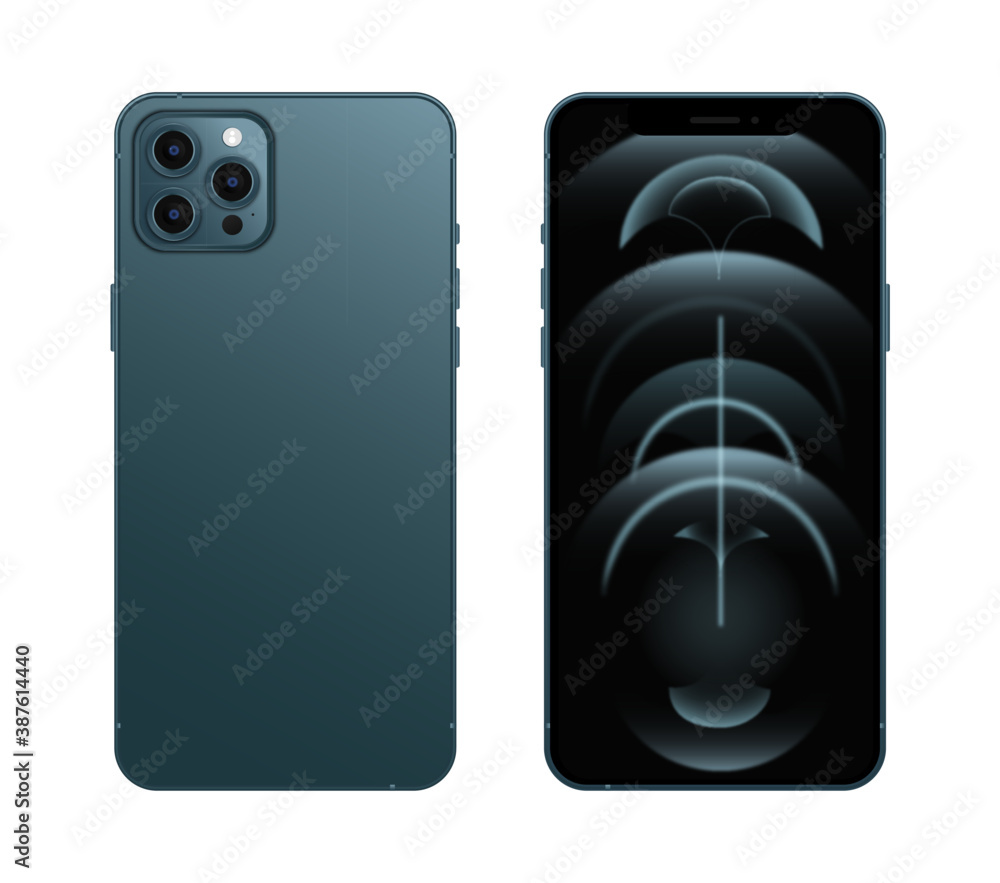 iphone 12 pro vector, Smartphone mockup with white screen, iphone 12 ...