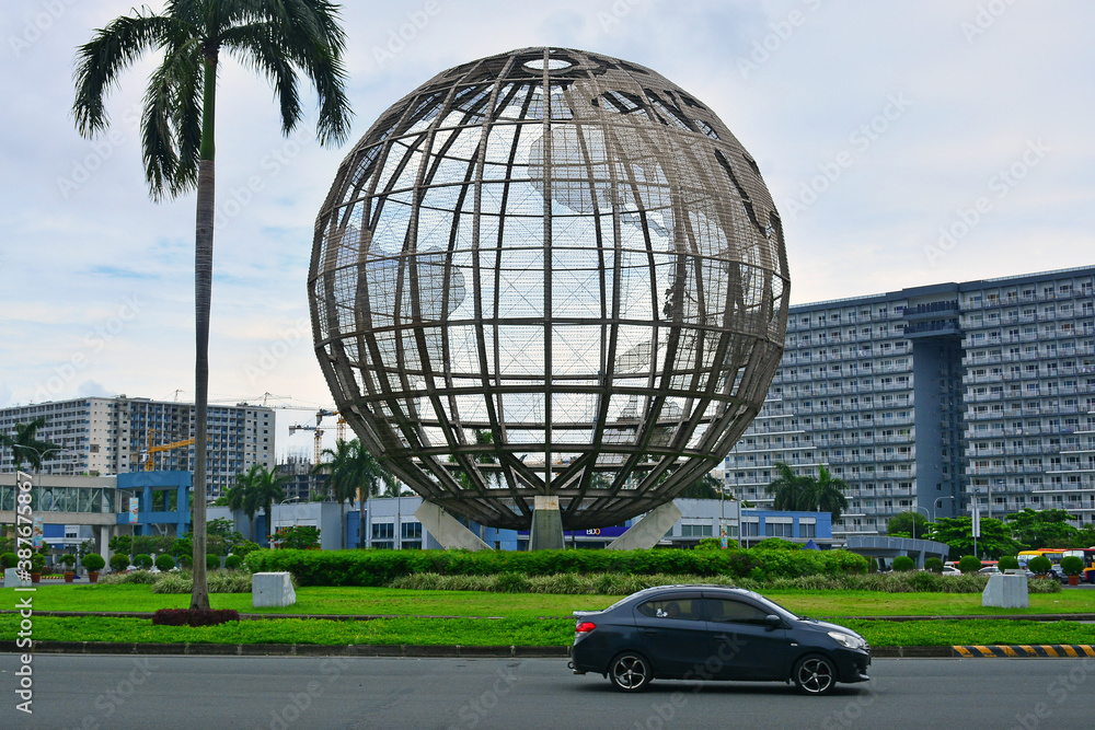 SM Mall of Asia globe rotunda in Pasay, Philippines Stock Photo | Adobe ...