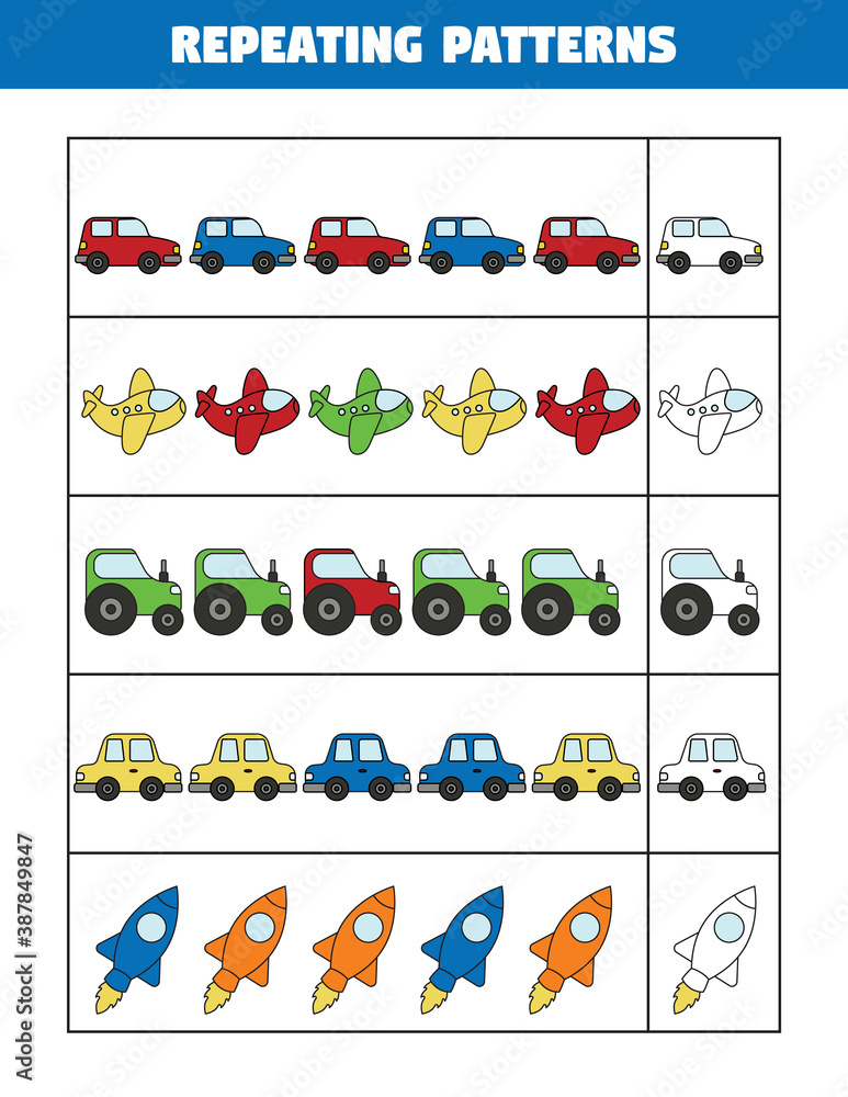 Educational game for preschool children. Transportation theme ...