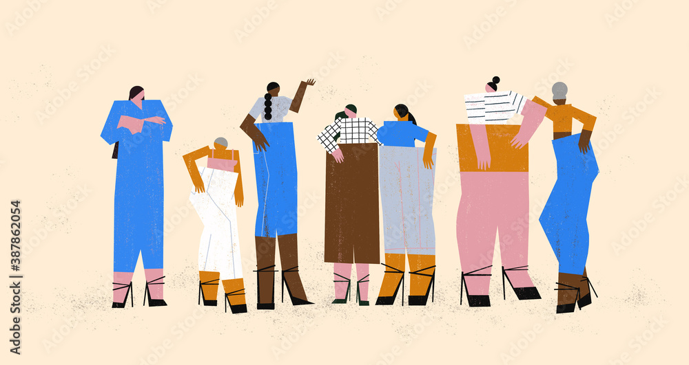 Women diversity and inclusion concept. Self-acceptance and Body ...