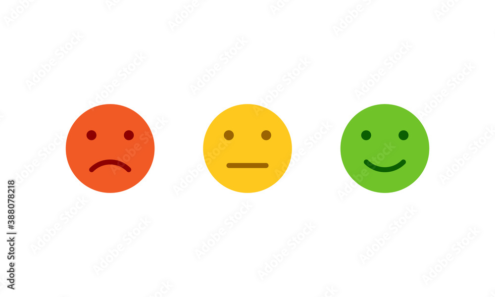 Feedback emoji icon. Clipart image isolated on white background. Stock ...