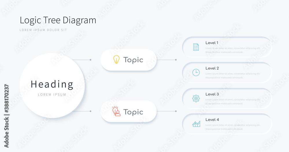 Logic tree diagram infographic Stock Vector | Adobe Stock
