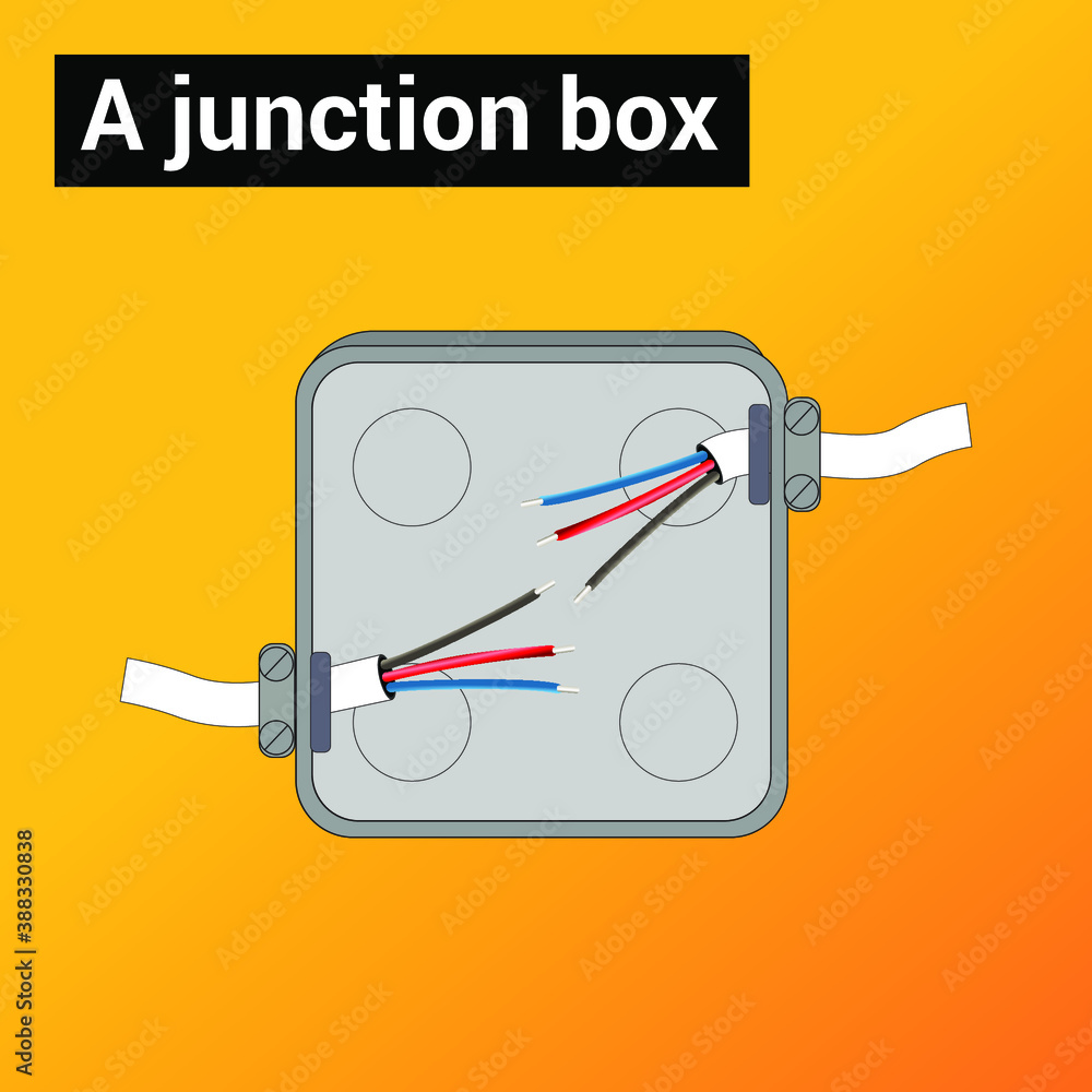 Vector illustration isolated a junction box Stock Vector | Adobe Stock