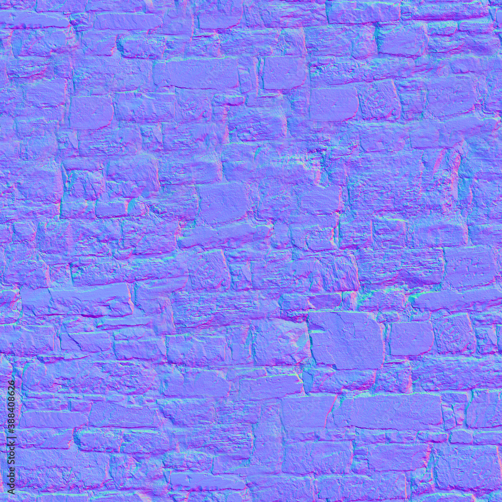 8K irregular stone wall roughness texture, height map or specular for ...