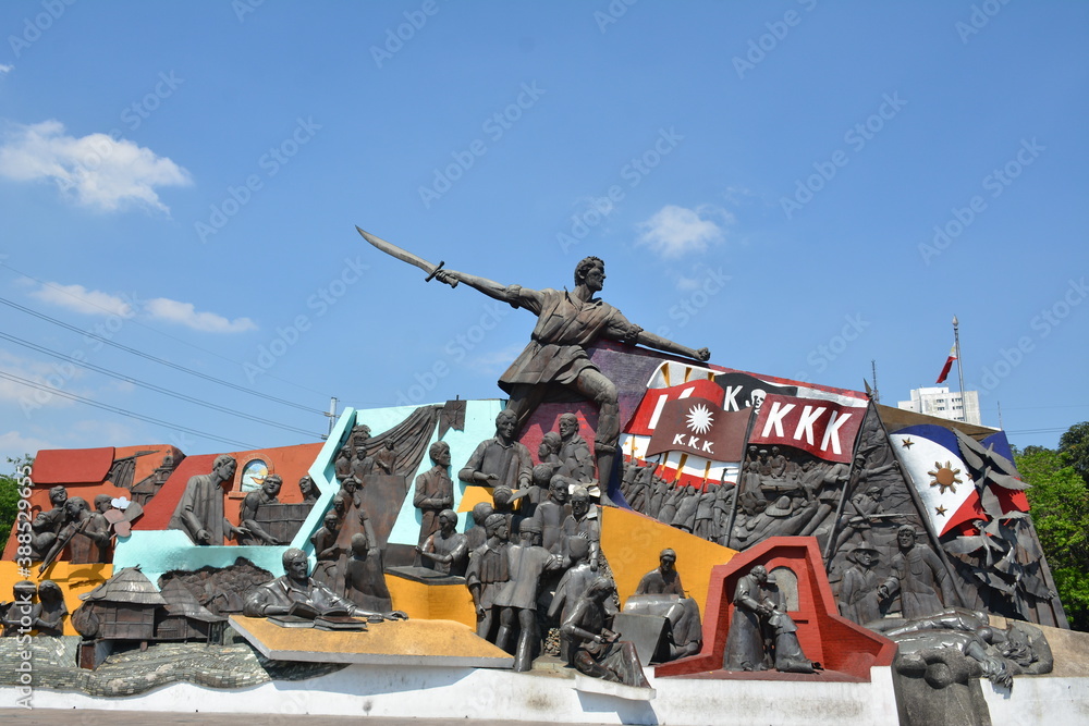 Andres Bonifacio shrine monument in Manila, Philippines Stock Photo ...
