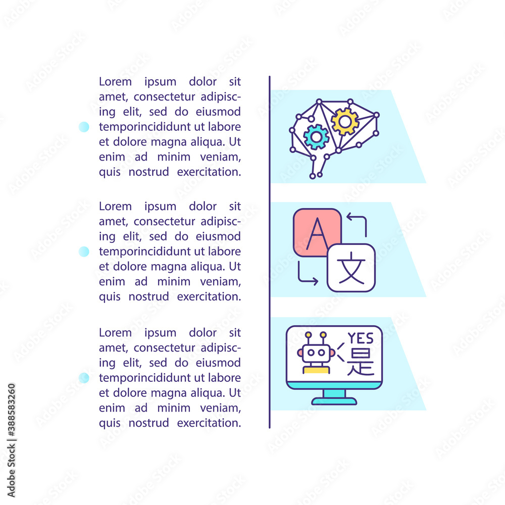 Natural language processing concept icon with text. Digital ...