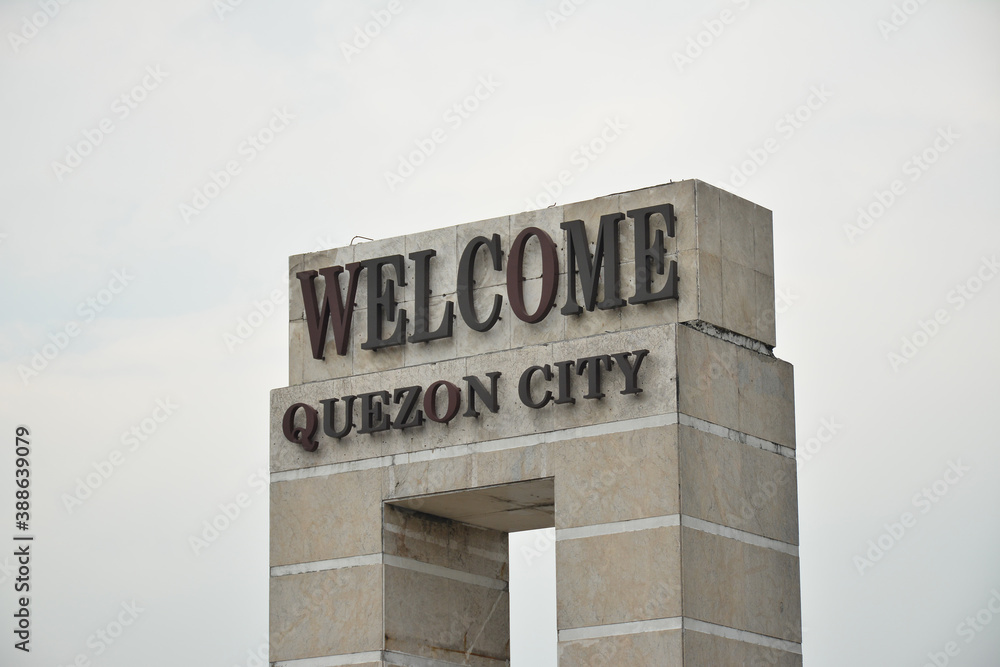 Welcome rotunda structure in Quezon City, Philippines Stock Photo ...