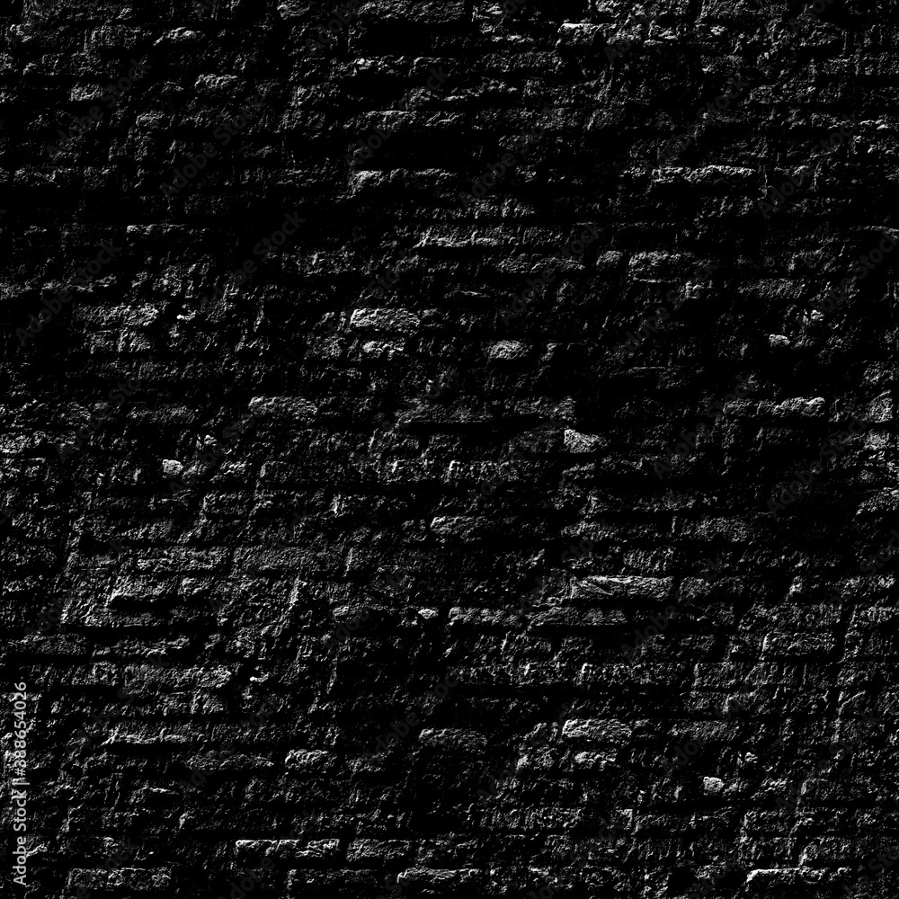 Стоковая иллюстрация «8K wall bricks roughness texture, height map or ...