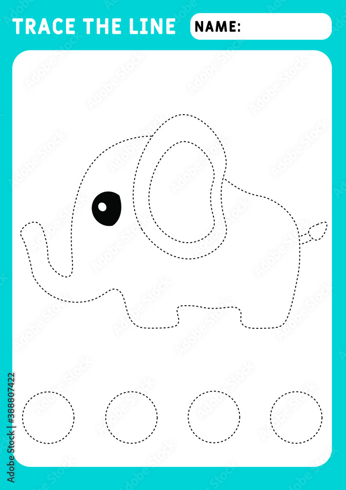 Funny little Elephant. Educational children game. Preschool worksheet ...