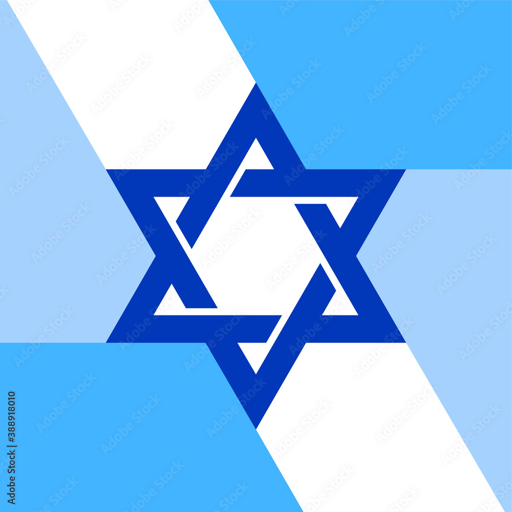 Star of David template for infographic. Hexagonal star of national flag ...