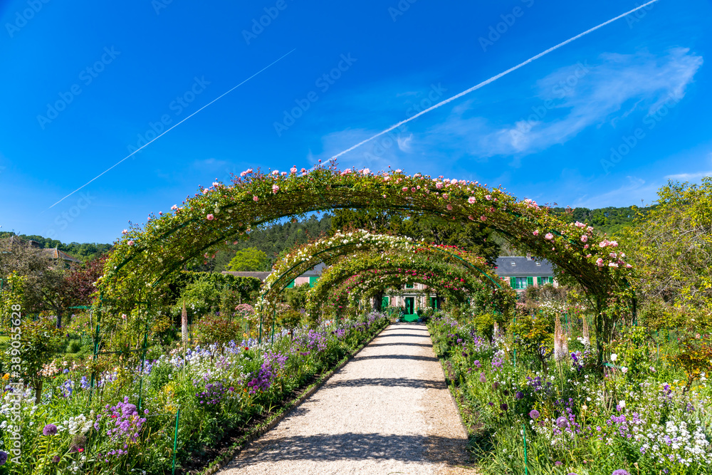 Claude Monet garden and house in the village of Giverny, Eure, Normandy ...