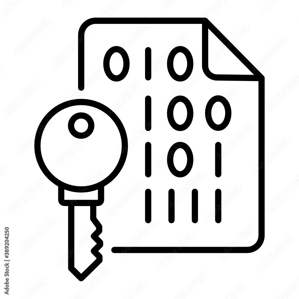 Public And Private Key Encryption Concept Secure Hash Algorithm Vector Icon Design Cloud
