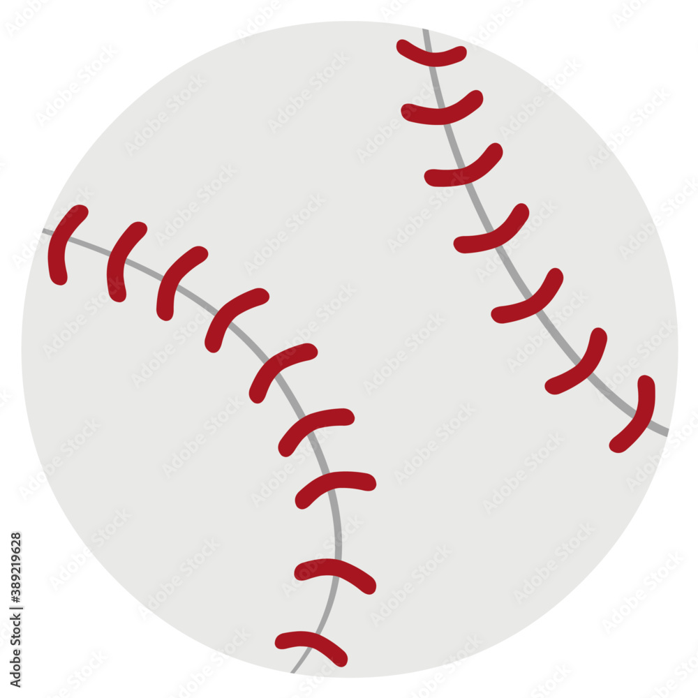 Vector illustration of baseball ball Stock Vector | Adobe Stock
