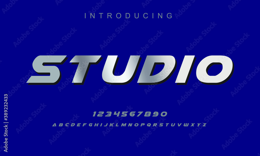 Studio font. Elegant alphabet letters font and number. Classic Copper ...