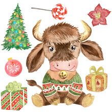 Christmas Calf Art Print Free Stock Photo - Public Domain Pictures