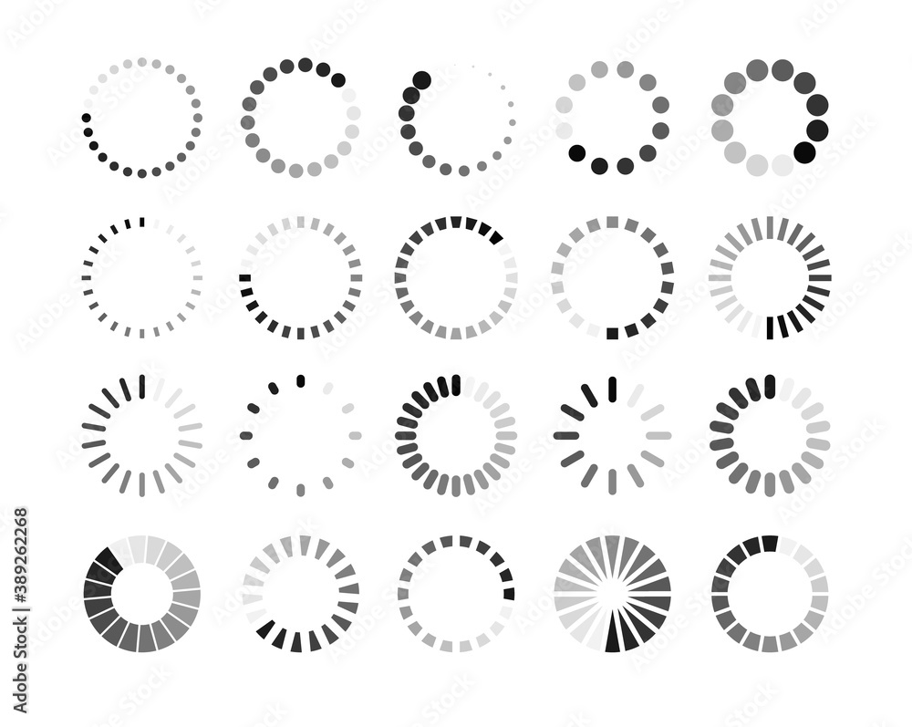 Stock-Vektorgrafik „Big set Loading icon. Website loading icon. Vector ...