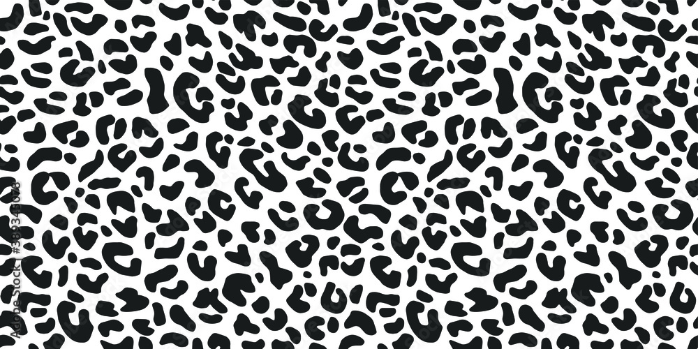 Seamless vector leopard pattern. Trendy stylish wild gepard, leopard ...