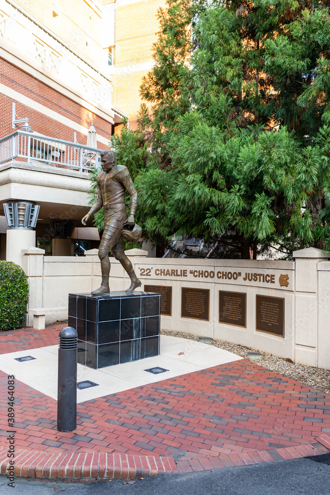 Charlie Choo Choo Justice Statue on the campus of the University of ...