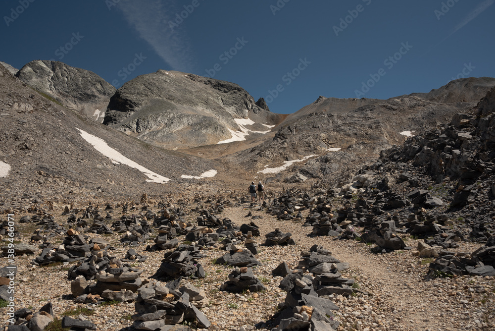 Hundreds of kernas on the way between the Col de Chaviere and the ...