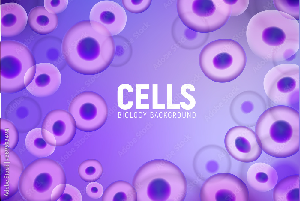 Abstract cell background, human biology science medical nucleus. Vector ...