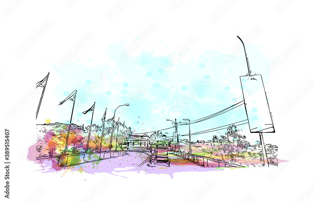 Vector de Stock Building view with landmark of Cavite is a province in ...