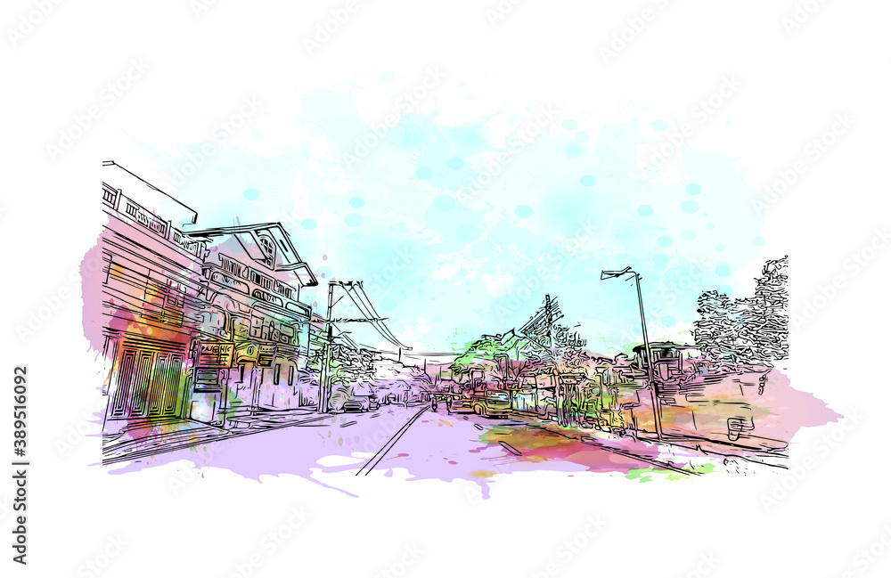 Vector de Stock Building view with landmark of Cavite is a province in ...