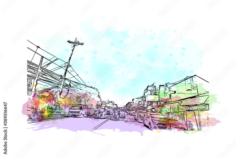 Building view with landmark of Cavite is a province in the Philippines ...