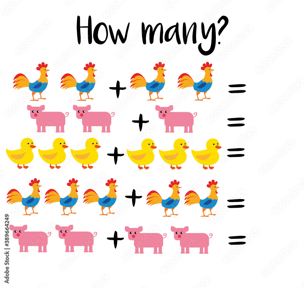 How many objects.Preschool Counting Activities. Printable worksheet ...