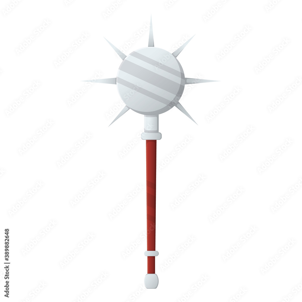Medieval war type of weapon, concept icon mace club old cold weapon ...