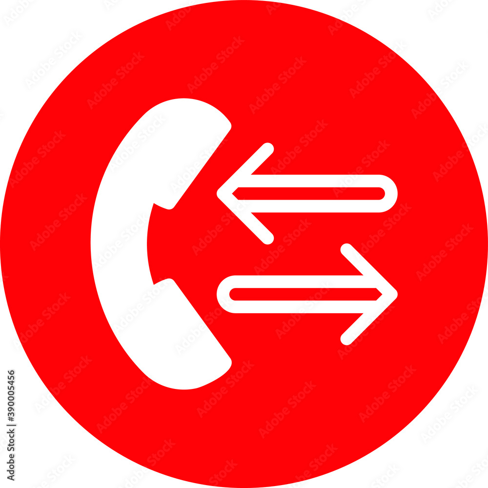 Phone incoming and outgoing call icon for any purpose mobile app ...