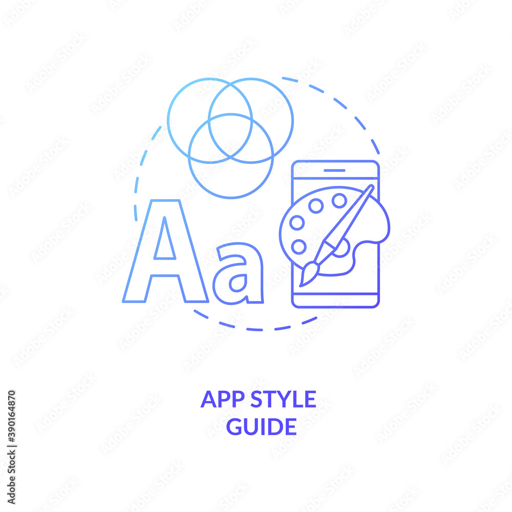 App style guide concept icon. UI and UX design steps. Correct way to ...