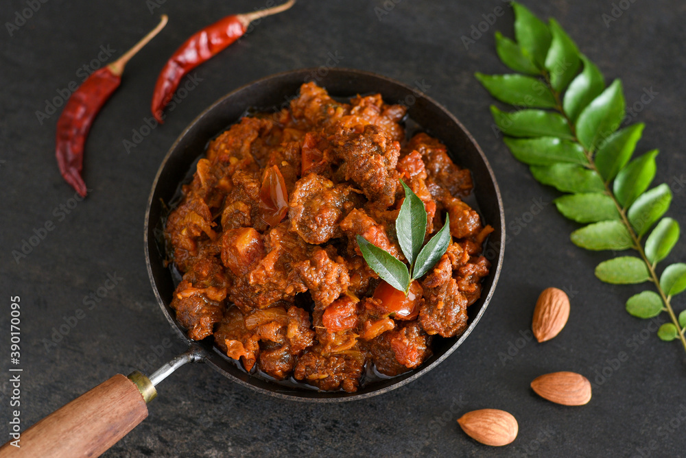 Spicy beef curry. Goan style beef vindaloo. Traditional Indian Lamb or ...