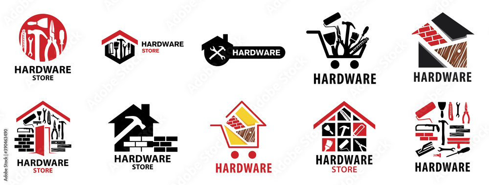Vector logo of a building materials store Stock Vector | Adobe Stock