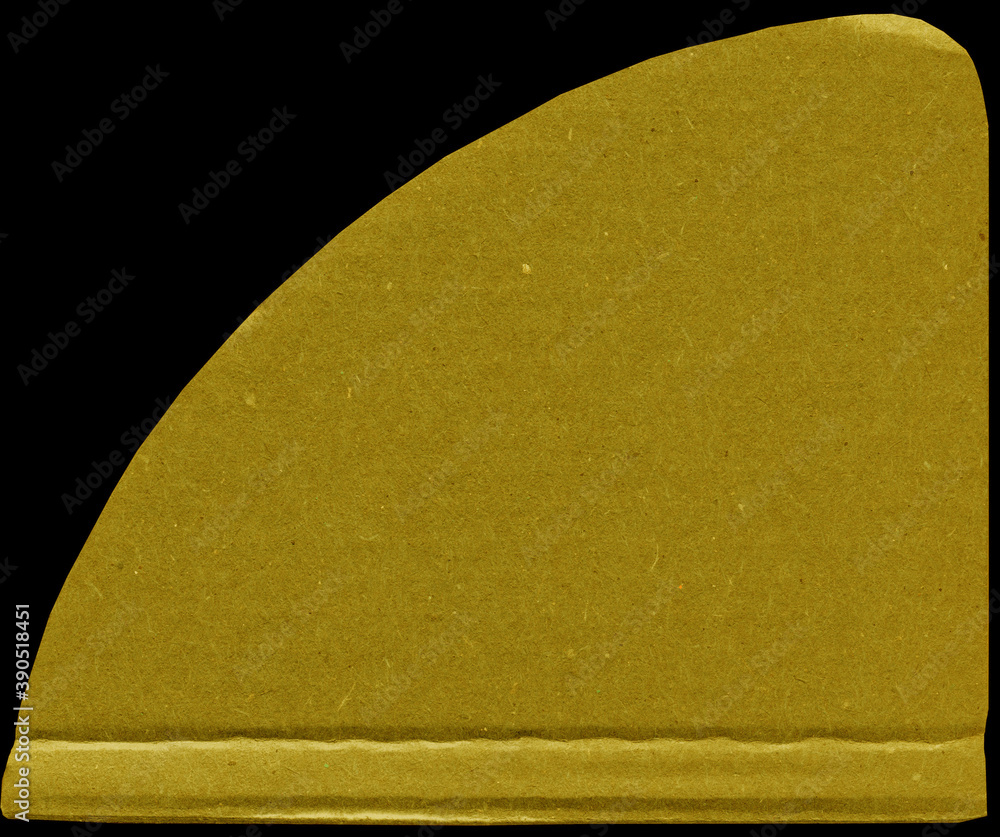 Close up of a yellow vintage torn sheet of carton. Cardboard paper ...
