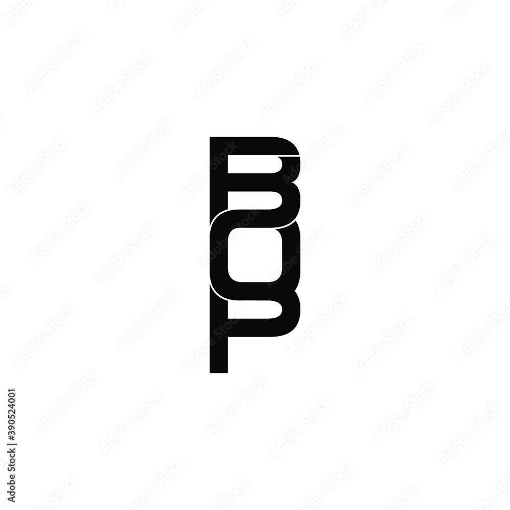 bop letter original monogram logo design Stock Vector | Adobe Stock