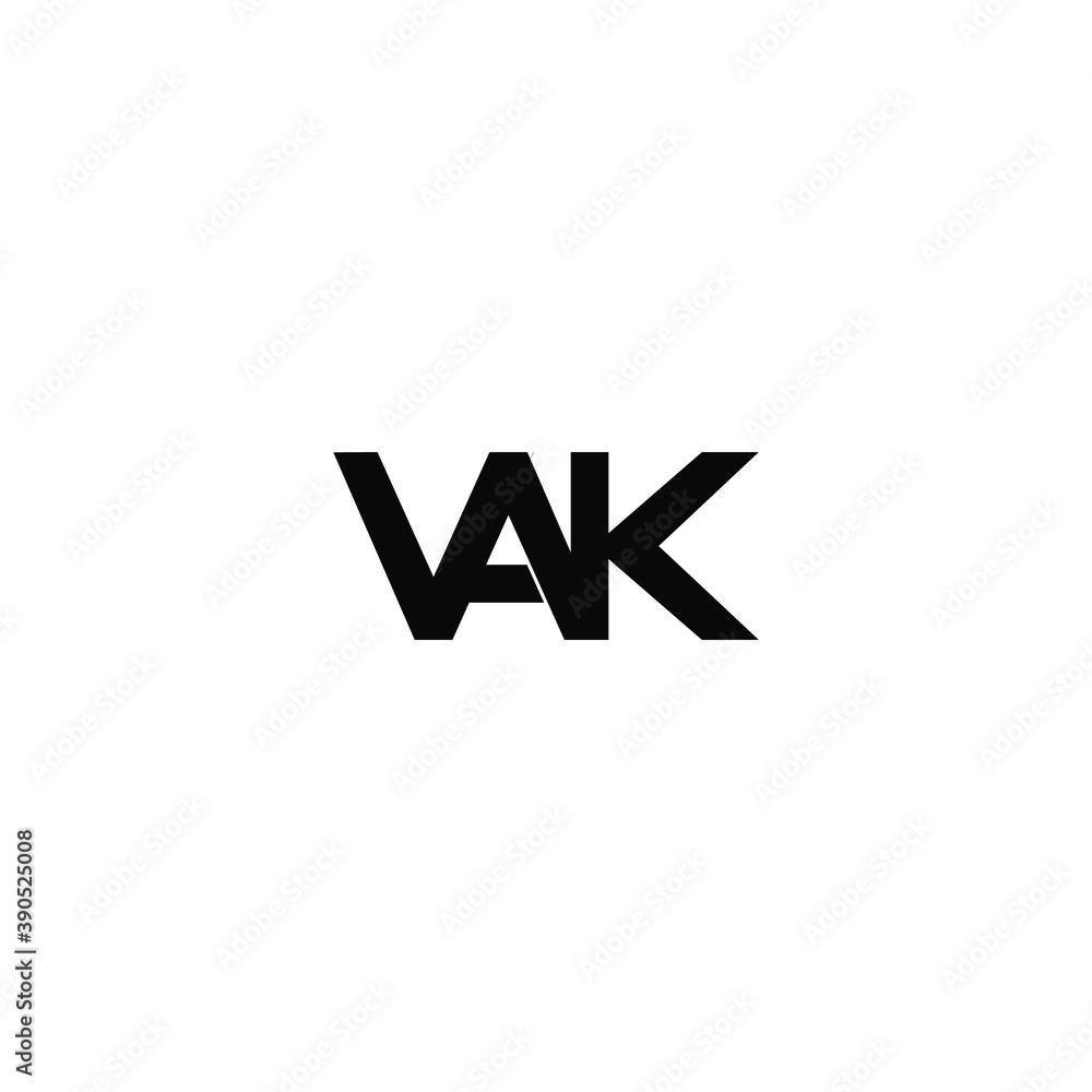 vak letter original monogram logo design Stock Vector | Adobe Stock
