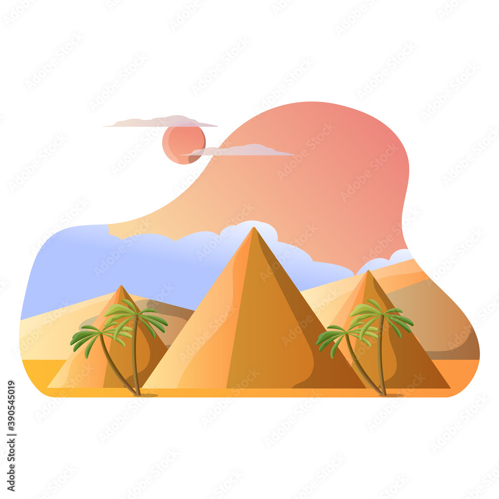 Egyptian pyramid historical building vector illustration design for ...