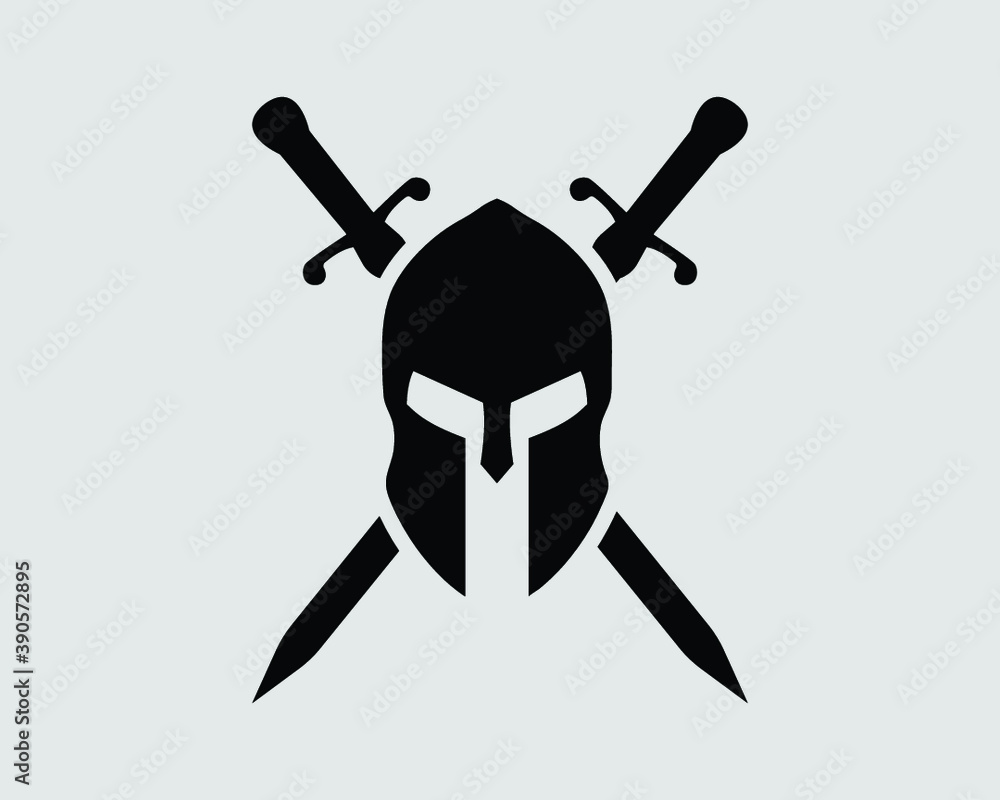 Spartan Sign Symbol Icon Vector Illustration, Spartan Cross Logo ...