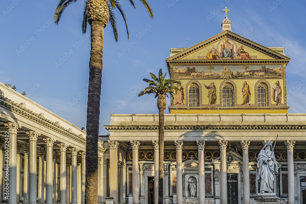 Foto de Stock Papal Basilica of Saint Paul Outside the Walls (Basilica ...