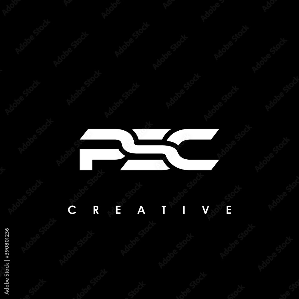 PSC Letter Initial Logo Design Template Vector Illustration Stock ...