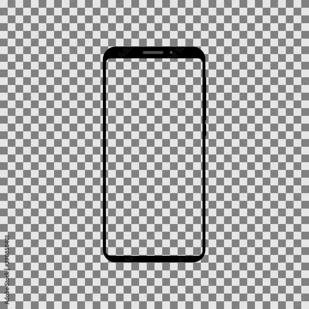 Smartphone device on transparent background Stock Vector | Adobe Stock