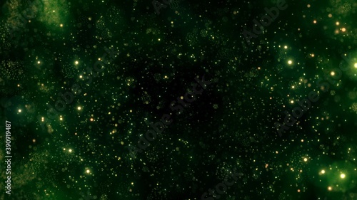 Deep sea microbiotic life with microscopic fluorescent plankton and ...