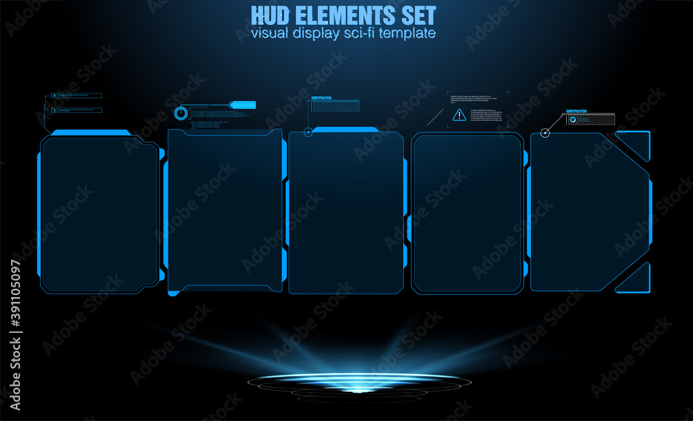 HUD elements mega set pack. Dashboard display virtual reality ...