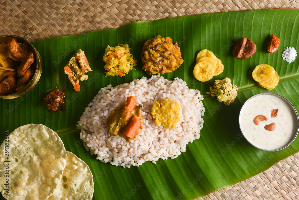 Kerala food for Onam festival special curry for Onam sadya or sadhya in ...